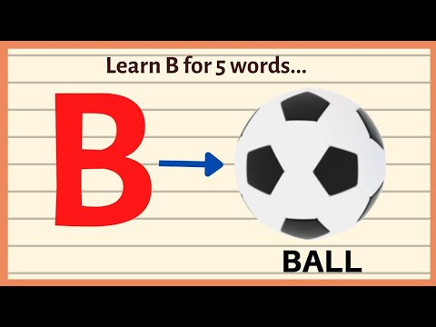 Learn 5 Words from Alphabet Letter B with pictures for kids।B for ball, b for balloon, b for banana