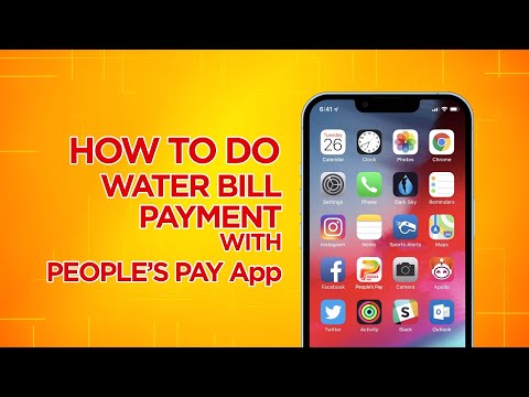 How to do a Water Bill payment with People's Pay App