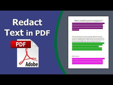 How to Redact Text in a PDF File using Adobe Acrobat Pro DC