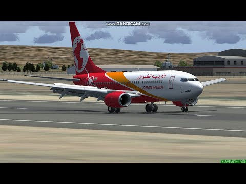 Jordan Aviation B737 Amman Queen Alia International Airport OJAI Landing FS9