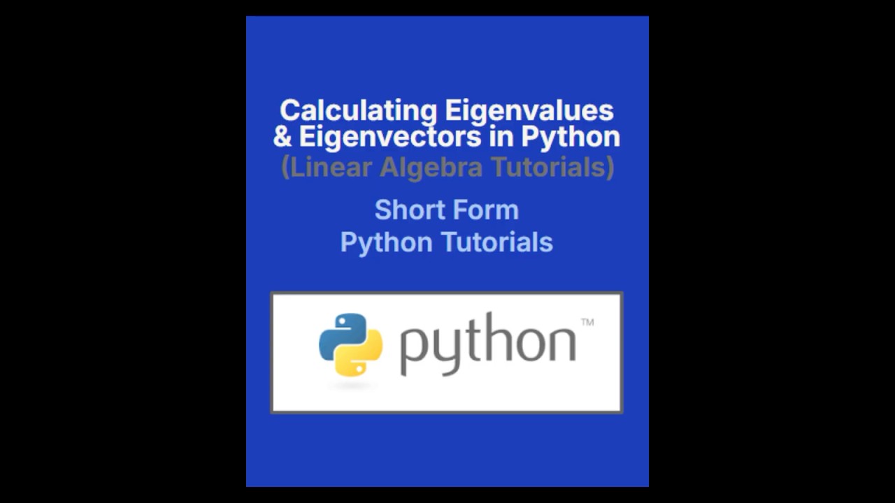 How to Compute Eigenvalues and Eigenvectors in Python Using SymPy #python #linearalgebra