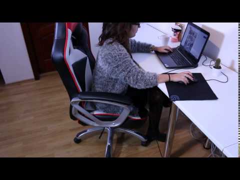 GAME: EarthCroc | Black White Red Office Racing Gaming Chair Y-2860