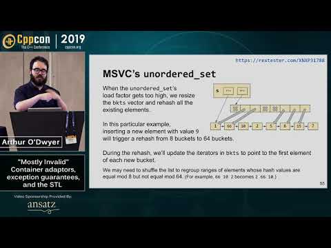 "Mostly Invalid": flat_map, Exception Guarantees, and the STL - Arthur O'Dwyer - CppCon 2019
