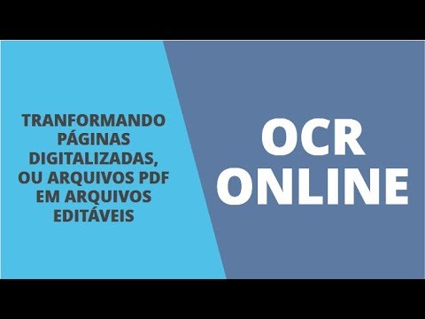 Transforme Páginas digitalizadas, PDF em arquivos editáveis - OCR