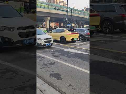 Yellow EV in Shanghai - IM LS7 SUV made by a sub-brand of SAIC - Alibaba