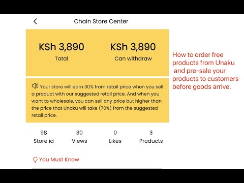 How Chain store order free products and pre-sale to customers before goods arrival?