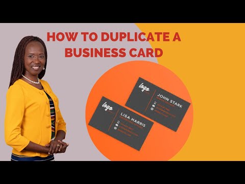 Duplicating a Business Card
