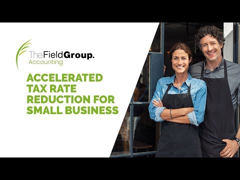 Accelerated Tax Rate Reduction For Small Business