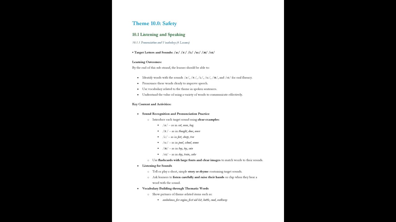 Grade 1 Rationalized English Language Notes (Complete for Term 1, 2, and 3)