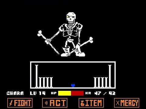 Undertale : Disbelief Papyrus Phase 1-3 Fight (Official)(+Bonus)