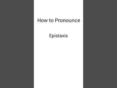 How to Pronounce Epistaxis | Epistaxis Pronunciation #epistaxis #pronunciation #english #vocabulary