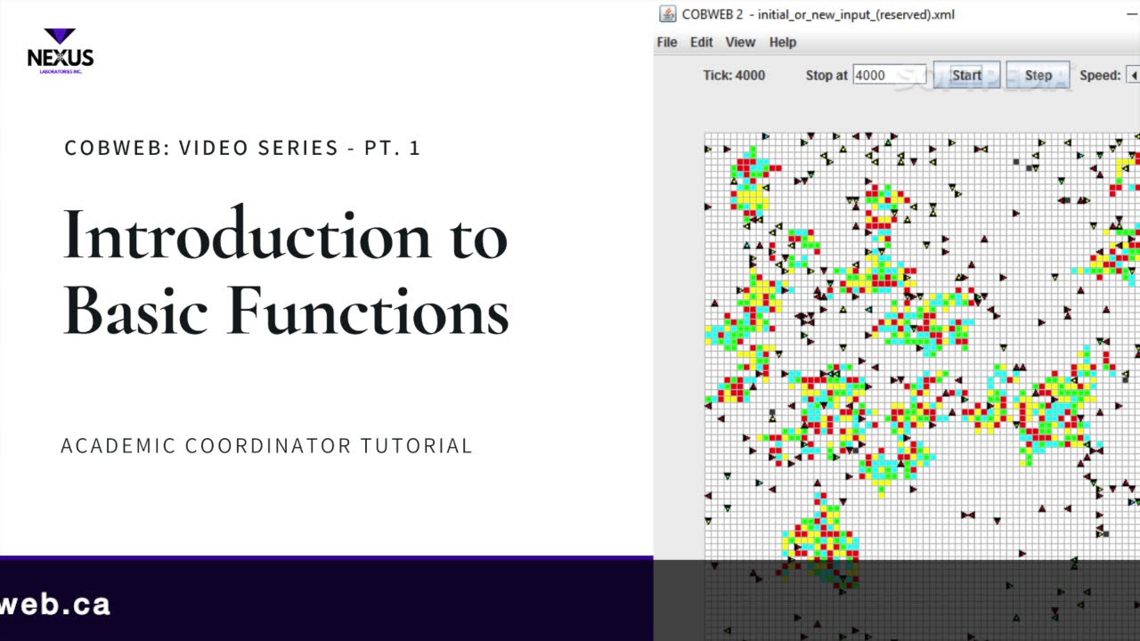 COBWEB Software Tutorial - General Overview