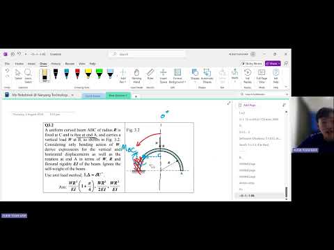 MA3002 Solid Mechanics and Vibrations Tutorial 3 Unit Load Method Part 2 Video Lecture - Crash ...
