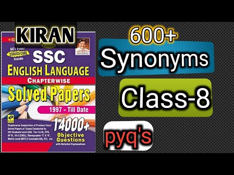 Synonyms Class 8 kiran's chapterwise #ssccgl #ssc_cgl_english #synonyms