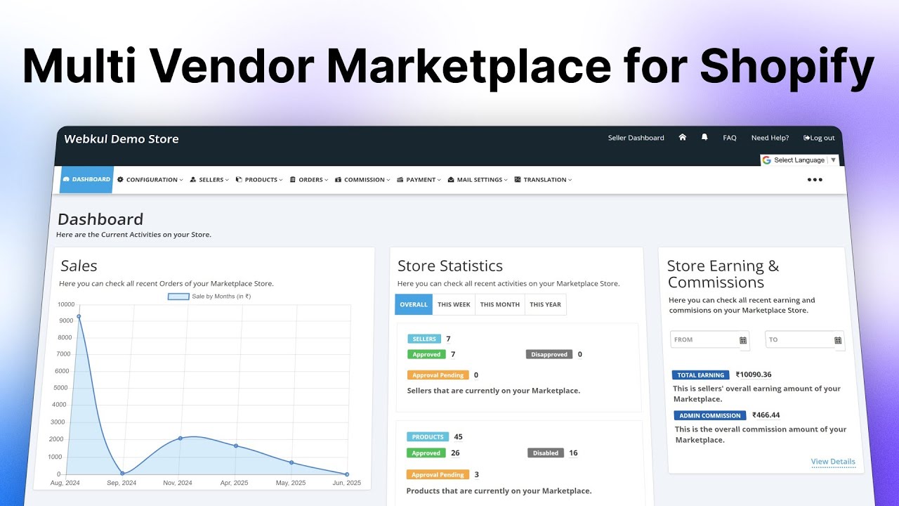 Webkul MultiVendor Marketplace App for Shopify