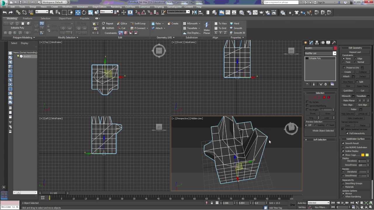 3D Max Basic Poly Modeling