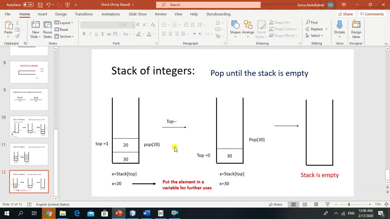 Stack implementation using JAVA (LAB)