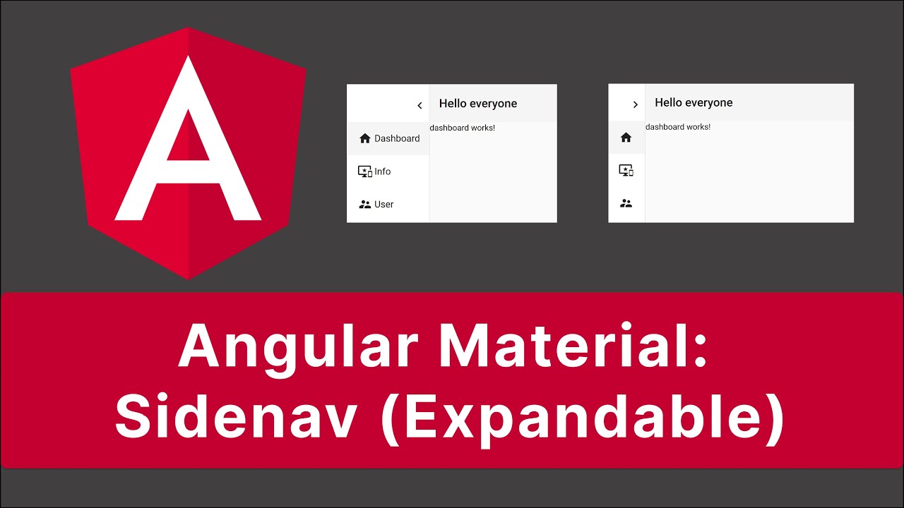Angular Material: Sidenav (Expandable/Collapsable) 1/1