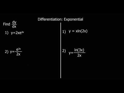Differentiation - e and ln