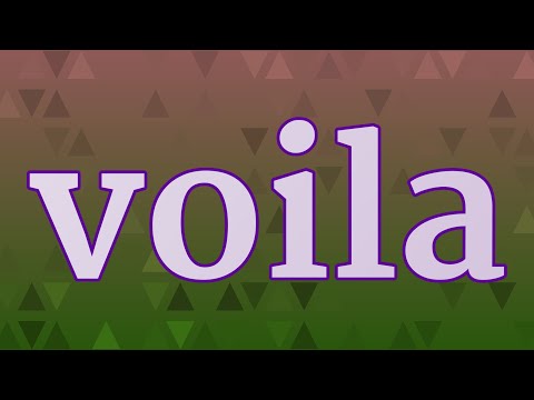 VOILA pronunciation • How to pronounce VOILA