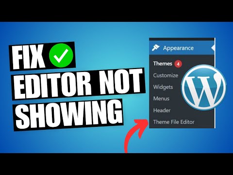 WordPress Theme File Editor Not Showing (QUICK FIX)