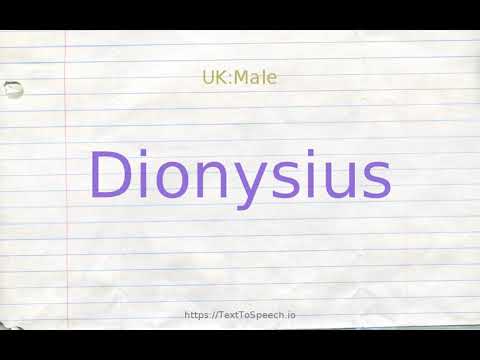 How to pronounce dionysius