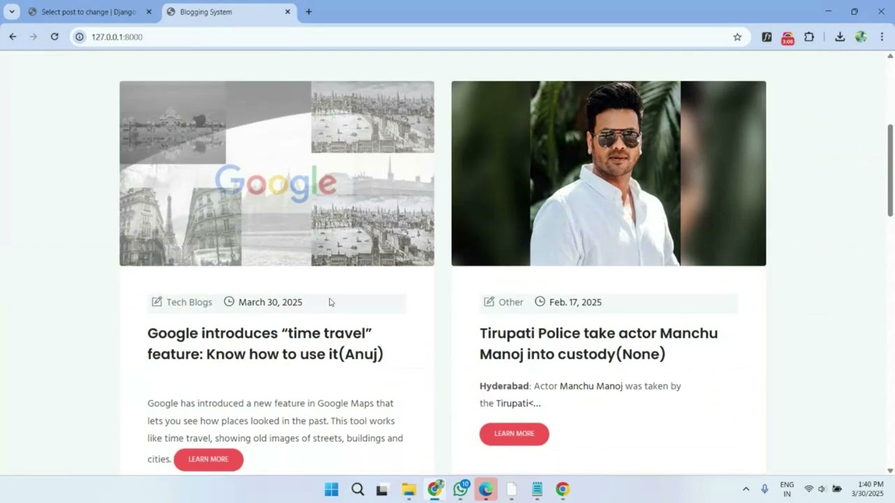 Blogging System using Python Django | PythonCodeverse