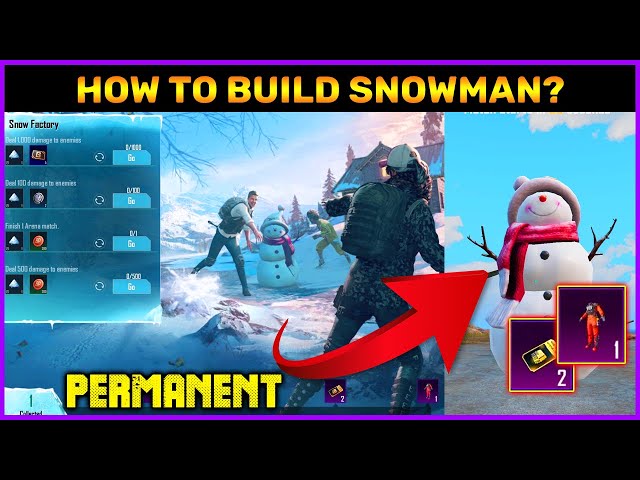 How to build a snowman in BGMI to get a legendary outfit for free