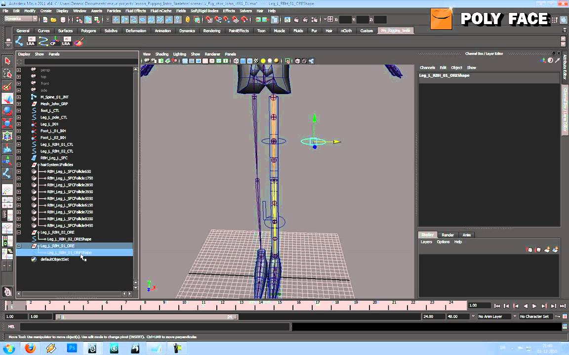 Maya Tutorial - Character Rigging - The Leg - Part 6/6