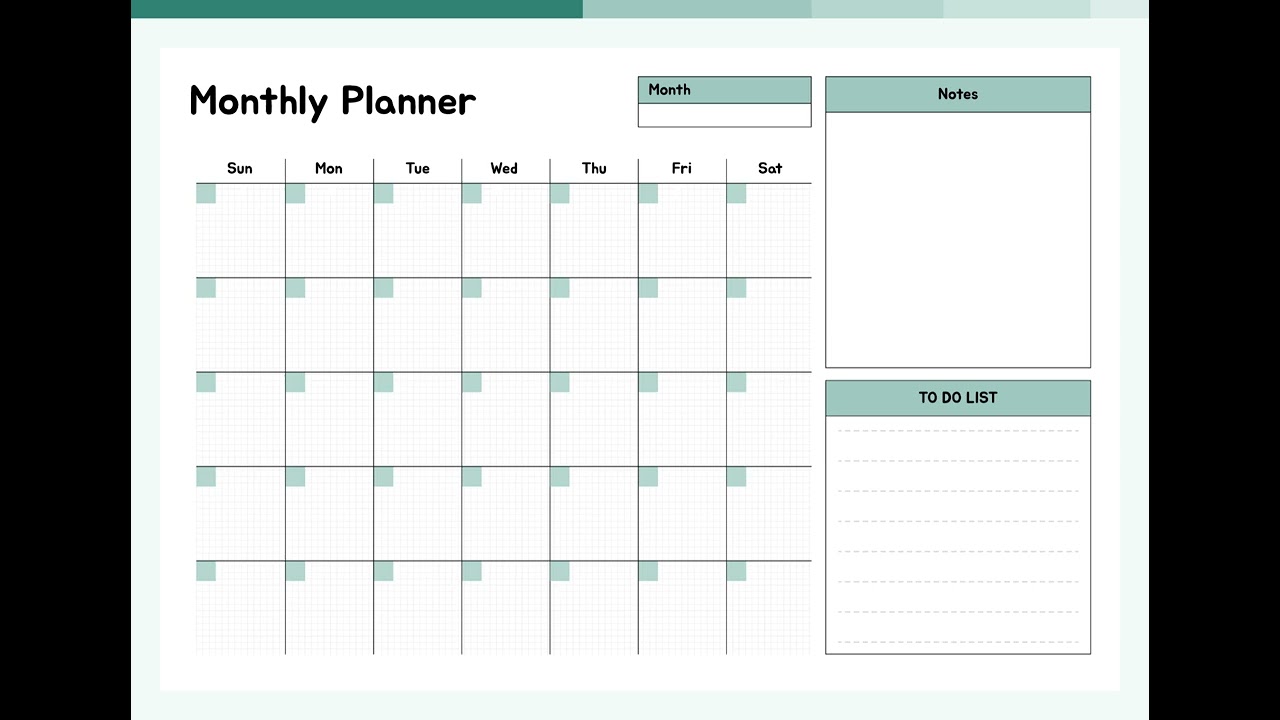 Printable Monthly Planner | Letter Size | Portrait & Landscape | Free Download