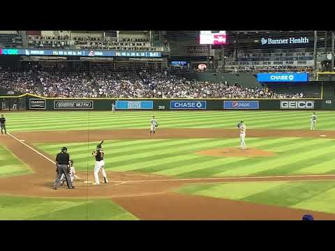 Walker Buehler's no-hitter is broken up. Dodgers v. Diamondbacks. June 19, 2021.