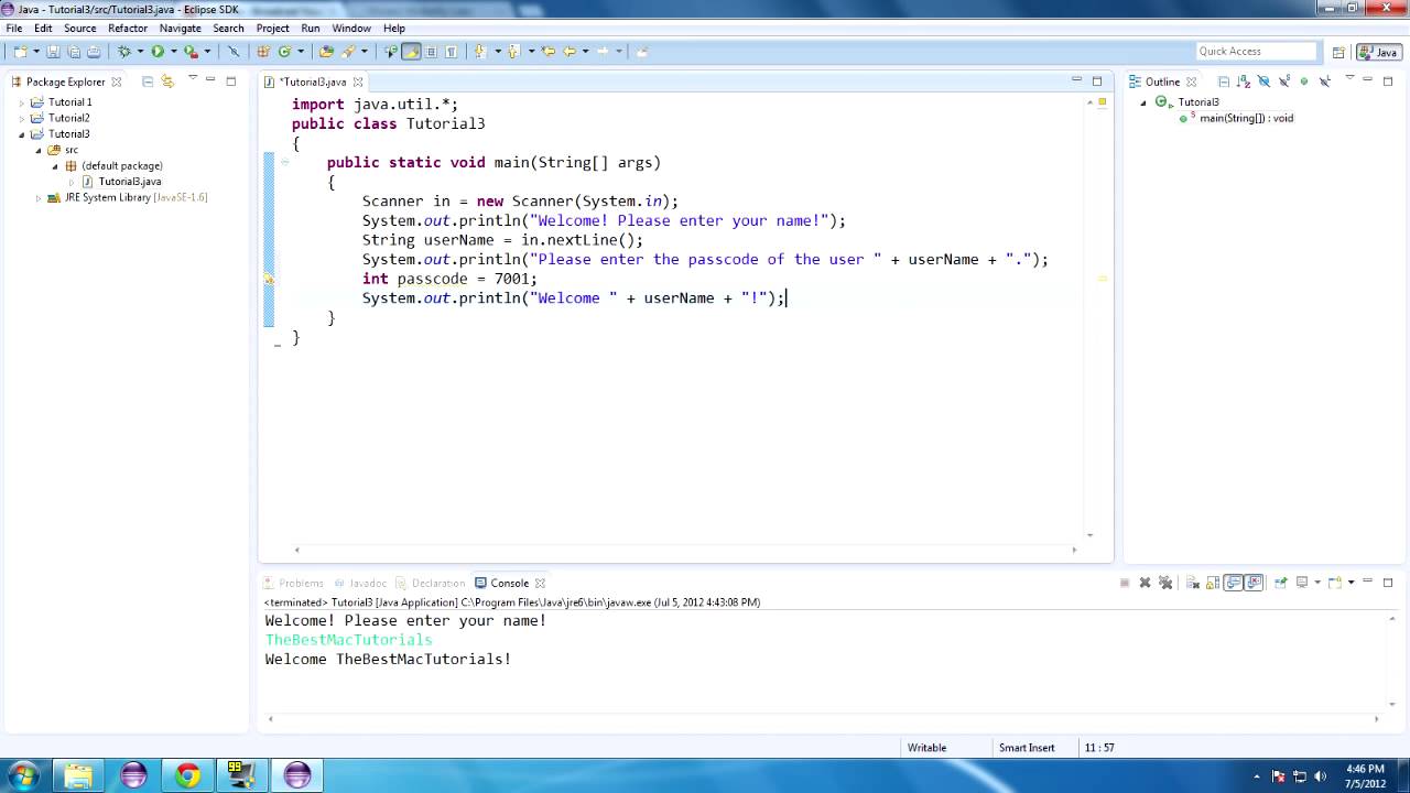 Java Tutorial 3: Hello Scanner and Random!