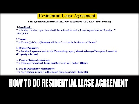 Here is a 3-Page Residential Lease Agreement | How to Do Rental Lease Agreement