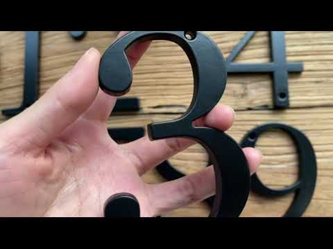 1pc Black 101mm Modern House Number Outdoor 4 inch Zinc Alloy