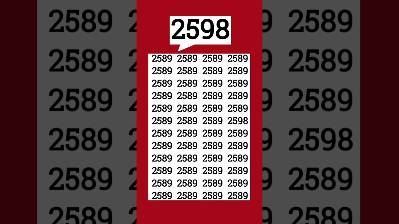Logically spot the hidden 2598 #fypシ゚viral #fypviral #fyp #iqtest #shorts #eymath
