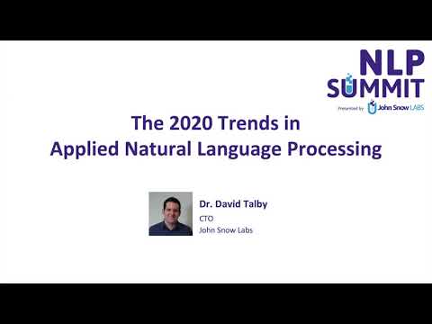 The 2020 Trends for Applied Natural Language Processing | NLP Summit 2020