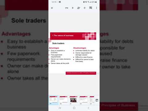 Advantages👍 and Disadvantages👎 of Sole Trader