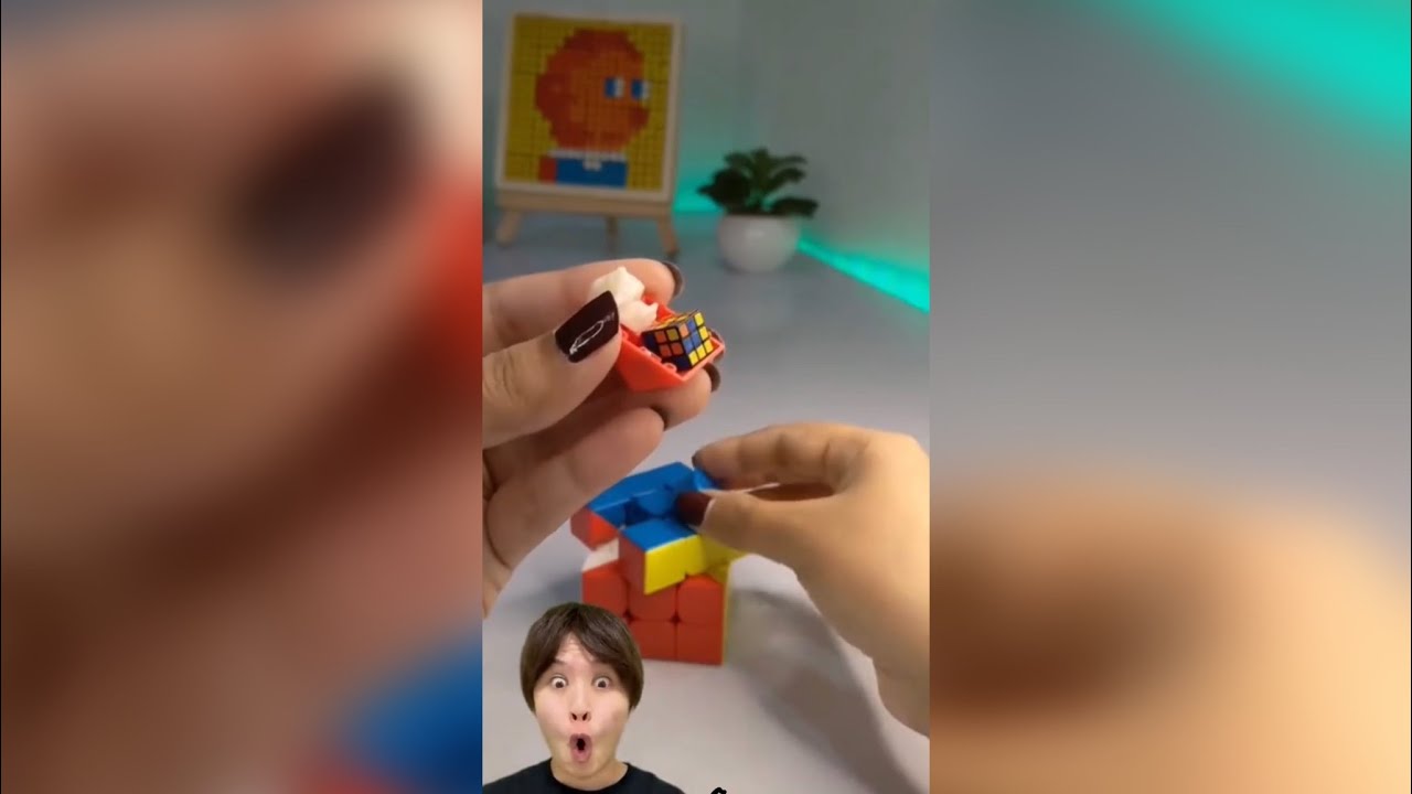 HIDDEN MINI RUBIK’S CUBE 😱 #shorts