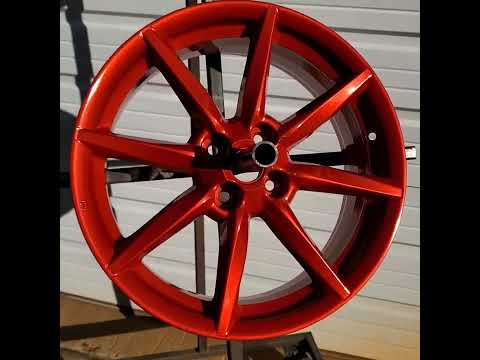 Custom Powder Coated Mazda Wheels in Illusion Red