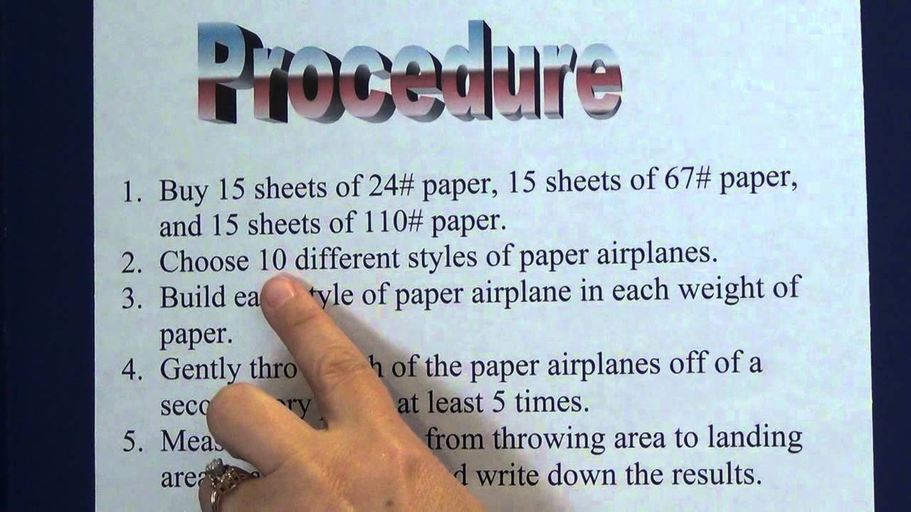 Science Project - 4. Write a Procedure