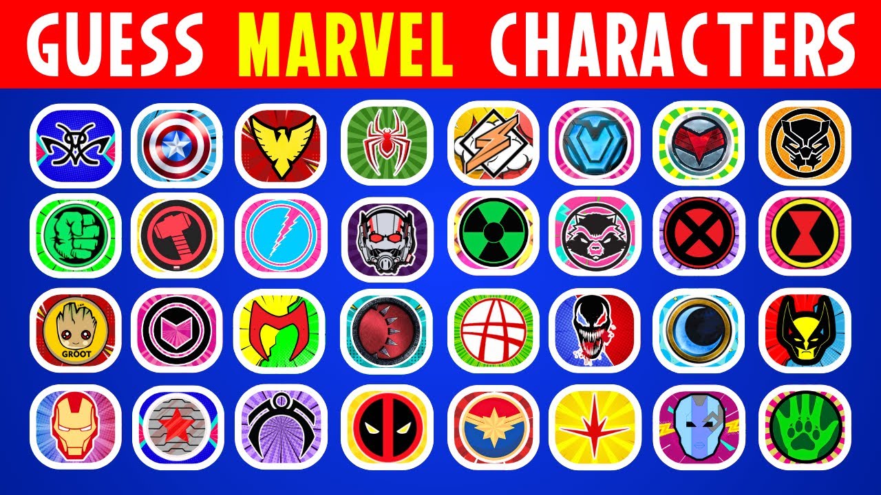 Marvel Logo Quiz 🦸‍♂️ | Can You Guess All 63 Marvel Characters? 🔥