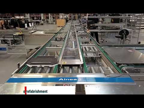 Automated line with robotic station
