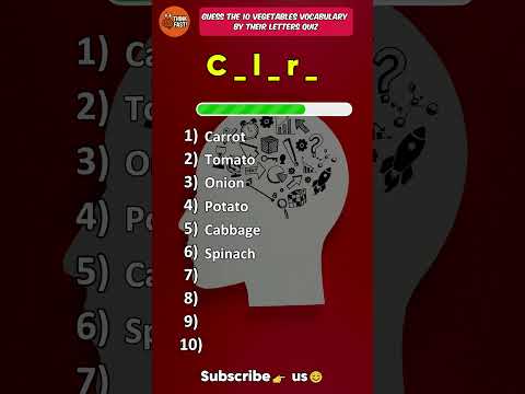 Guess The 10 Vegetables Vocabulary || #shorts #challenge #quiz # ...