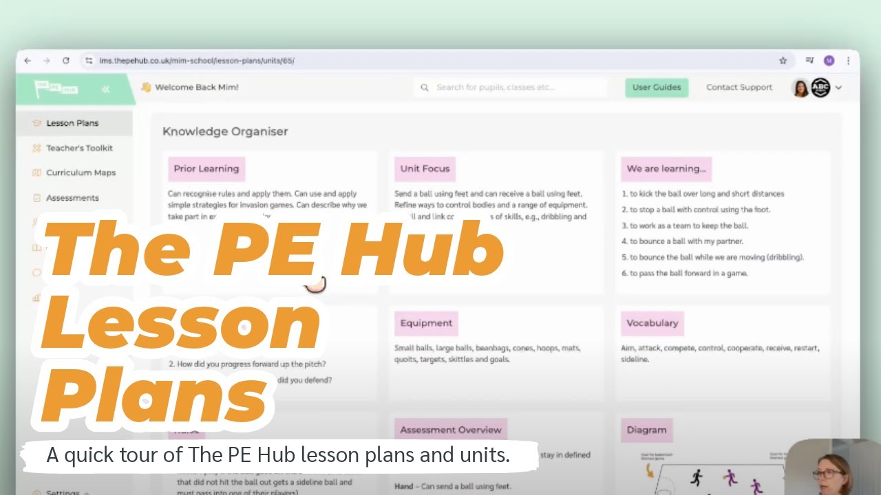 The PE Hub Lesson Plans Tour
