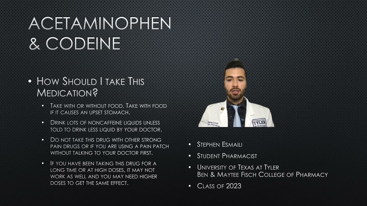 Acetaminophen & Codeine (Tylenol 3/4) Patient Counseling