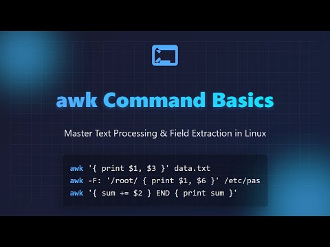 Linux awk Command Tutorial: Text Processing & Field Extraction for Beginners