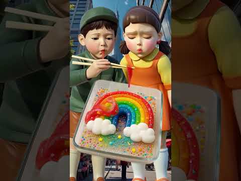 Squid Game AI Edible Slime Rainbow ASMR #squidgame #squidgame2 #ai #asmr