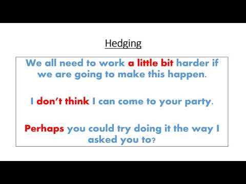 Hedging and Hedge Words English Language Revision