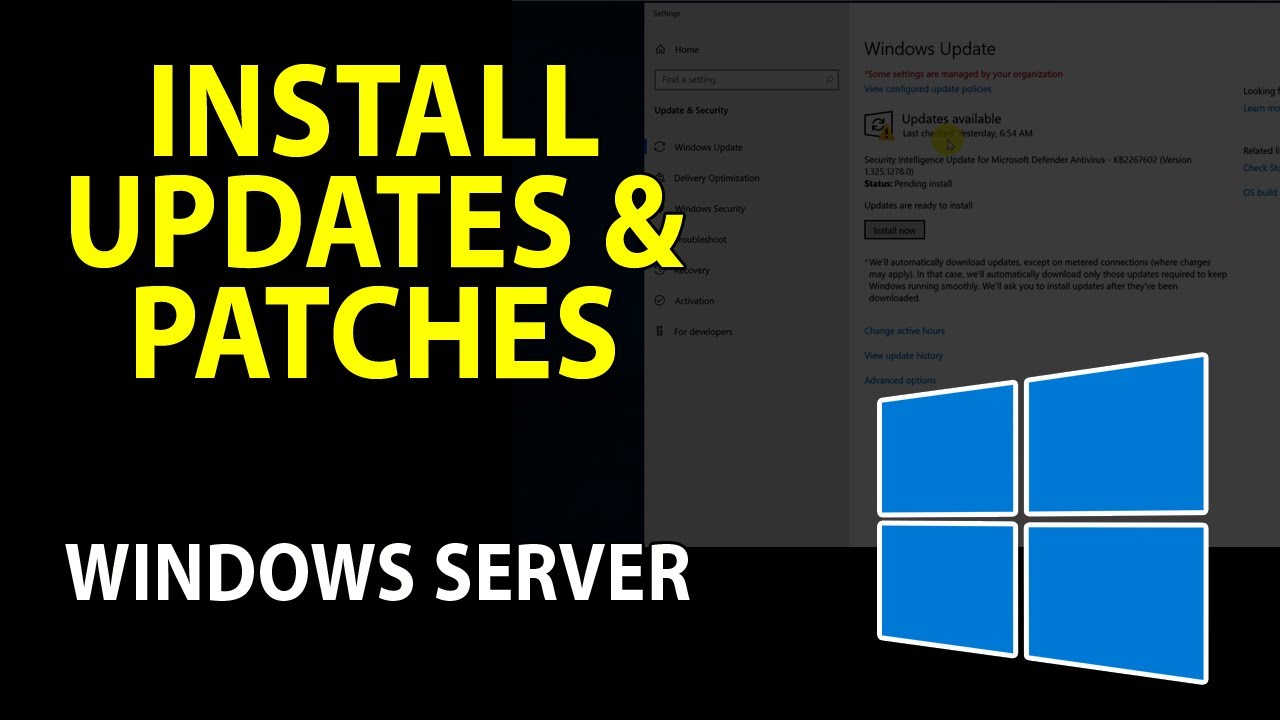 How to Install Latest Updates and Patches on Windows Server