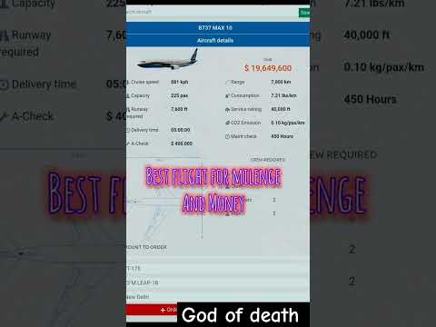 BEST PLANES FOR AIRLINE MANAGER 4 WITH PROOF 🧐 COMMENT #airlines #phonkmusic #godofdeath